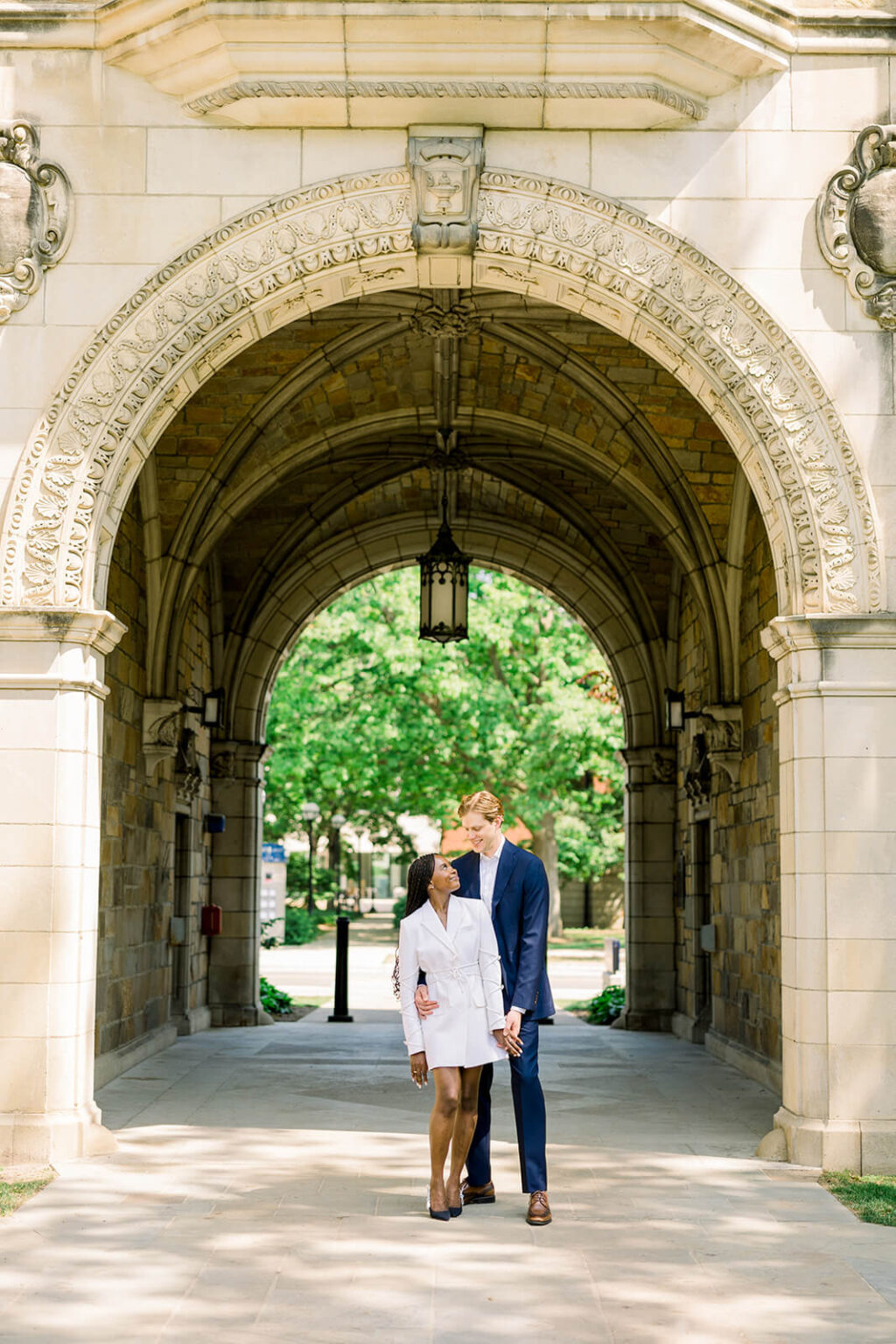 Chic Law Quad Engagement Session in Ann Arbor - Beyond Jade