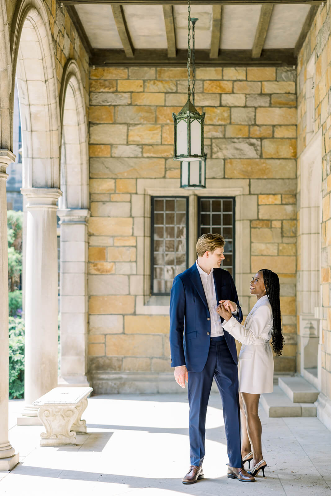 Chic Law Quad Engagement Session in Ann Arbor - Beyond Jade