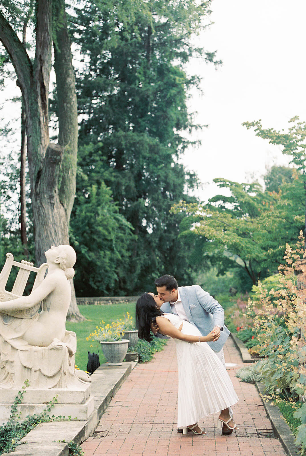 Detroit Proposal Photographer: Cranbrook Gardens Engagement