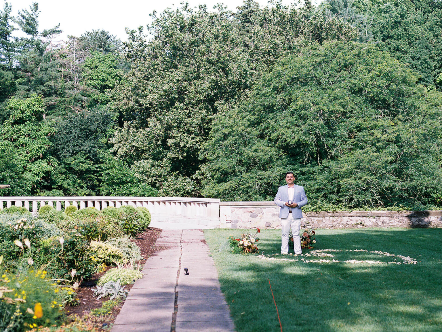 Detroit Proposal Photographer: Cranbrook Gardens Engagement